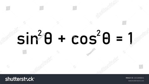 Pythagorean Identities Formulas Sine Squared Plus Stock Vector Royalty