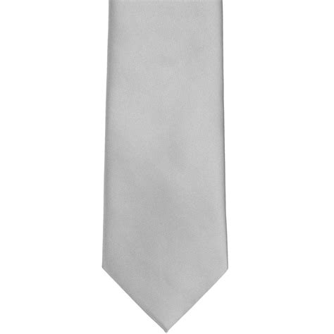 Silver Solid Color Necktie Shop At Tiemart Tiemart Inc