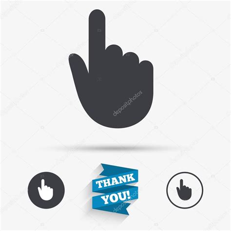 Hand Cursor Sign Icon Hand Pointer Symbol Stock Vector By ©blankstock