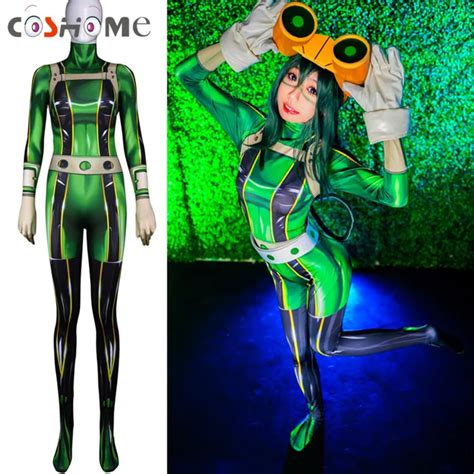 Coshome Boku No My Hero Academia Asui Tsuyu Cosplay Costumes Women