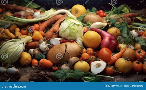 Composting Organic Kitchen Waste Ai Generated Stock Image