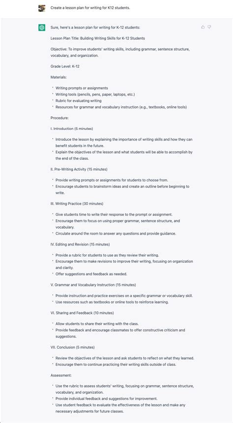 Chatgpt Examples Helping Teachers To Create Lesson Plans