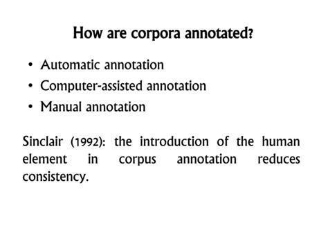 5a Use Of Annotated Corpus Ppt