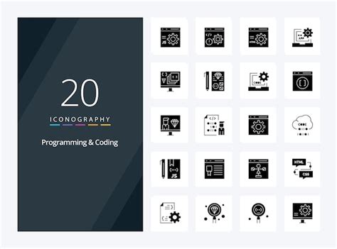 Free Vector Programming And Coding Solid Glyph Icon For Presentation