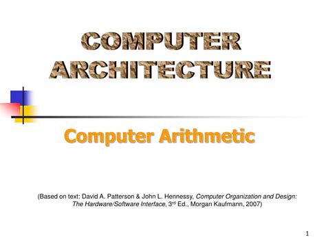 PPT COMPUTER ARCHITECTURE PowerPoint Presentation Free Download ID