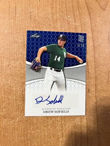 2022 Leaf Perfect Game National Showcase Drew Sofield Blue Auto D