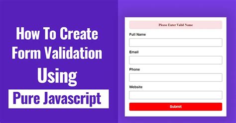 How To Create Javascript Form Validation