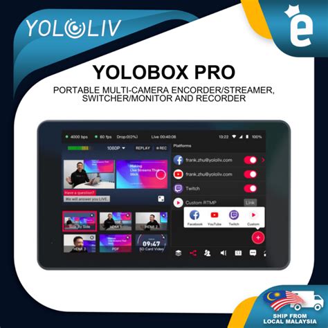 Yololiv Yolobox Pro Portable Multi Camera Encoder Streamer Switcher Monitor Recorder Lazada