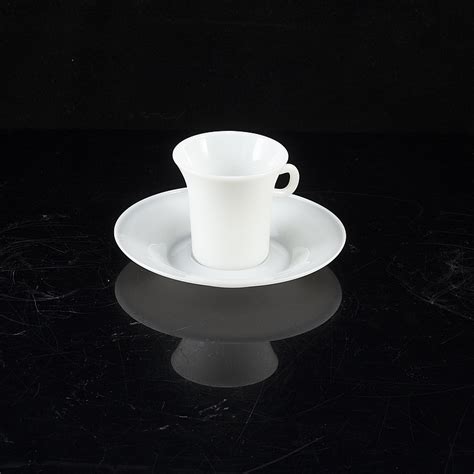 Wilhelm Wagenfeld A Chocholate Cup And A Plate Jenaer Glaswerk