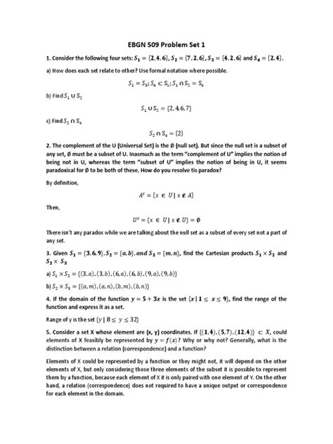 Problem Set 1 Math Econ Pdf Set Mathematics Function Mathematics