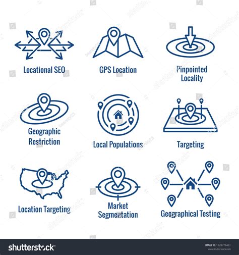Geo Location Targeting Gps Positioning Geolocation Stock Vector