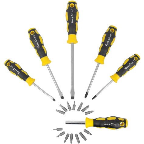 Tork Craft 20pc Screwdriver Set Includes Insert Bits Tool And Trade