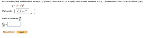 solved write the composite function in the form f g x