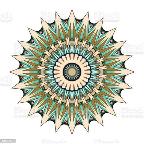 장식용 원형 패턴입니다 손 만다라 그리기 빈티지 장식 요소입니다 벡터 일러스트 레이 션 안티 스트레스 치료 패턴입니다 꽃 식물에 대한 스톡 벡터 아트 및 기타 이미지