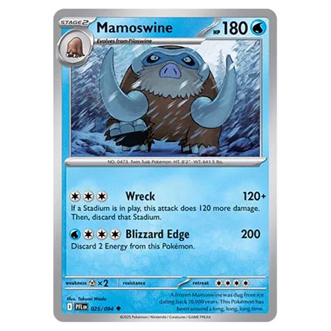 Pokemon Mega Evolution Phantasmal Flames Mamoswine 025 132