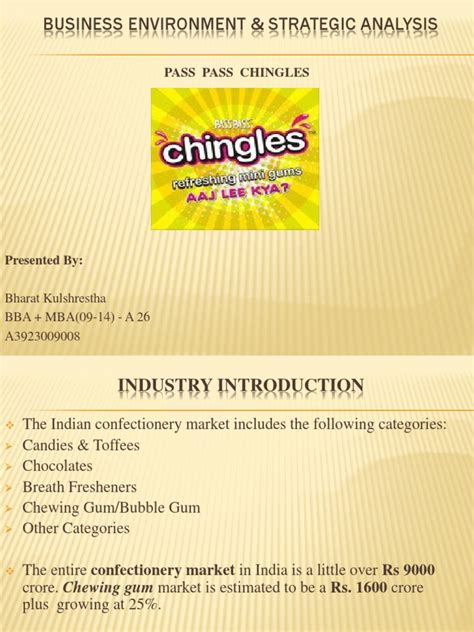 Presentation On Chingles Pdf Confectionery Advertising
