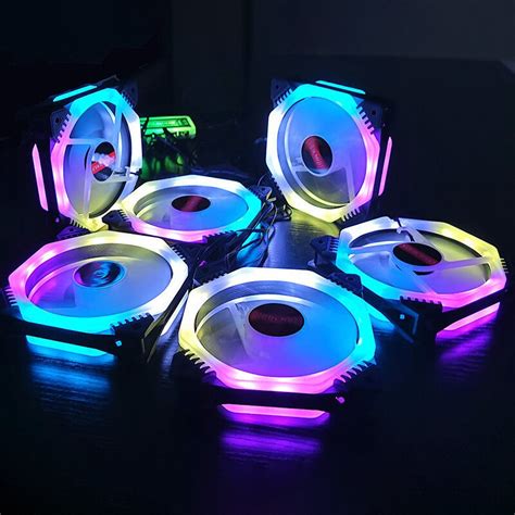 COOLMOON RGB Computer Case Fan Cm Silent Polygon Music Controller Computer Cooling Fan CPU
