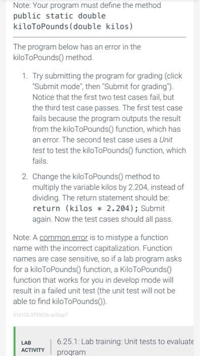 solved 6 25 lab training unit tests to evaluate your