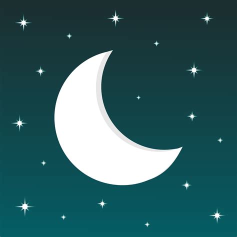 Moon And Stars Creative Vector Illustration Moonlight Icon Dark