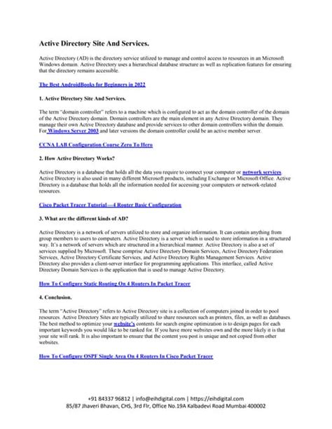 what is active directory domain service pdf