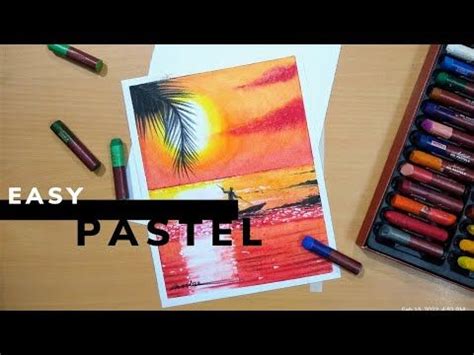 how to draw a sunset easy landscape drawing tutorial একট সরযসতর দশয অকন Landscape