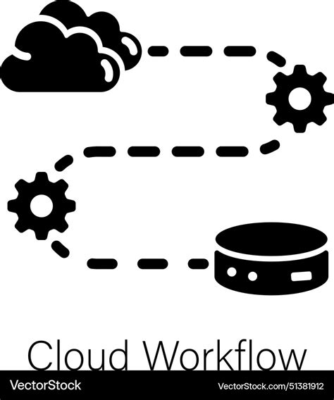 Cloud Workflow Royalty Free Vector Image Vectorstock