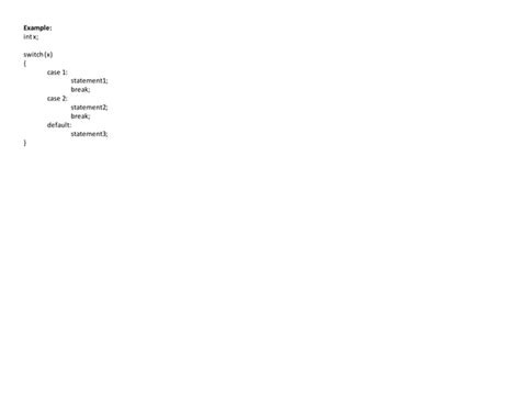 bnf of c switch statement ppt
