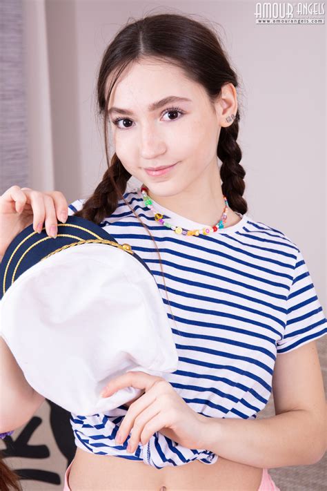 Adorable Teen Fendi Sports A Captain S Hat While Getting Naked In Pigtails CoedCherry