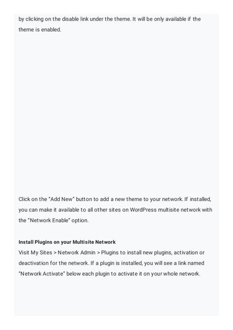 Word Press Multisite Network How To Install Setup It PDF