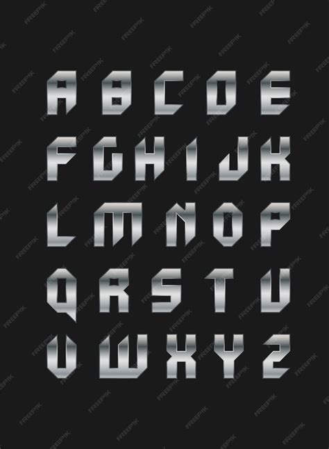 Premium Vector Vector Robotic Font In Flat Style