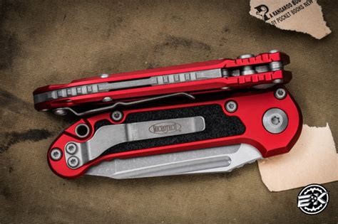 Microtech Ludt Gen Iii Red Automatic Folding Knife 35 Apocalyptic