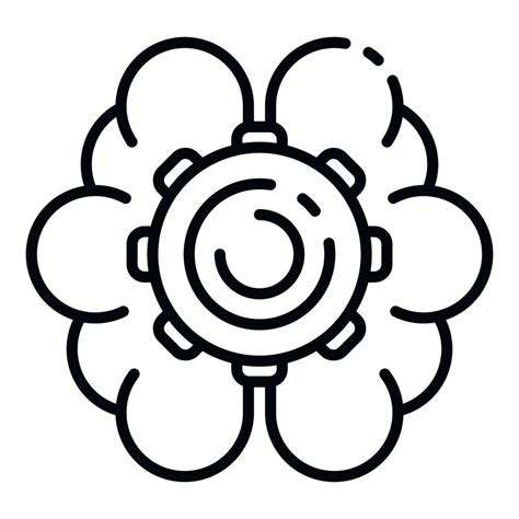 Brain Learning Icon Outline Style 15178910 Vector Art At Vecteezy