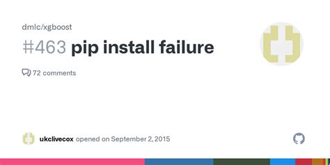 Pip Install Failure Issue Dmlc Xgboost GitHub