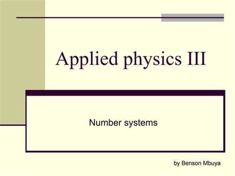 Number System In Computer Pptx