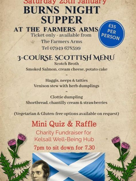 Kelsall Community Burns Night At The Farmers Arms
