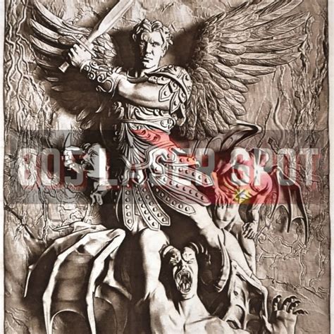 Saint Michael Stl File Etsy
