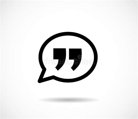 Obtenez L icône De Citation D isolement Sur Le Fond Blanc Illustration
