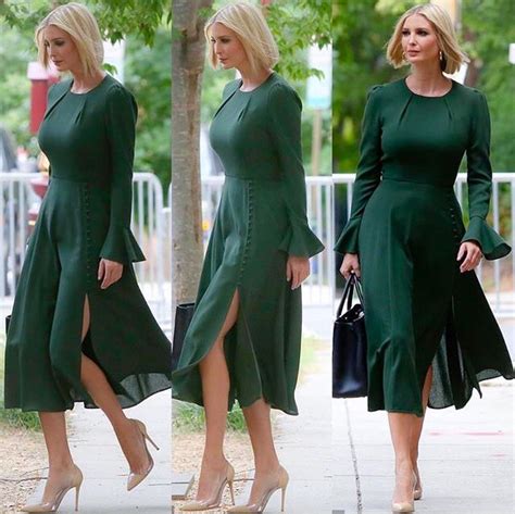 Ivanka Trump Flashes Her Leg In A Glamorous Green Dress Artofit