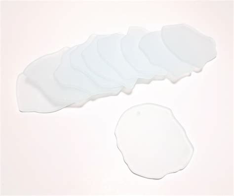 Sea Glass Ornament Blanks White Etsy