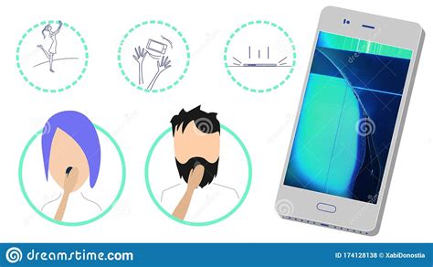 Mobile Broken By Accidental Fall Concept Of Needing To Change Mobile Stock Illustration