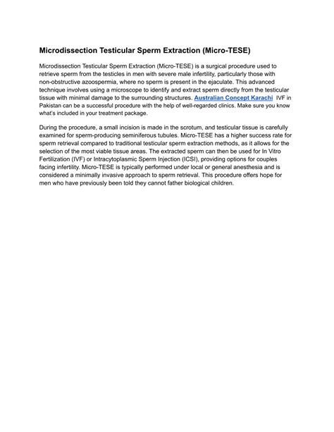 Ppt Microdissection Testicular Sperm Extraction Micro Tese