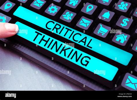 Sign Displaying Critical Thinking Word Written On Sequence Of Stages Of A Project Requiring The