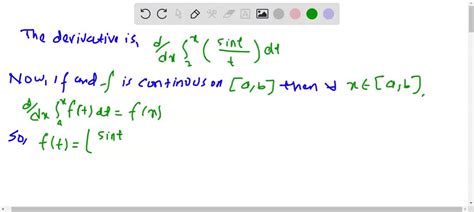 Solveduse The Second Fundamental Theorem Of Calculus If Needed To