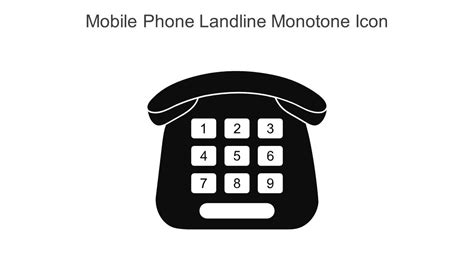 Mobile Phone Landline Monotone Icon In Powerpoint Pptx Png And Editable Eps Format Ppt Presentation