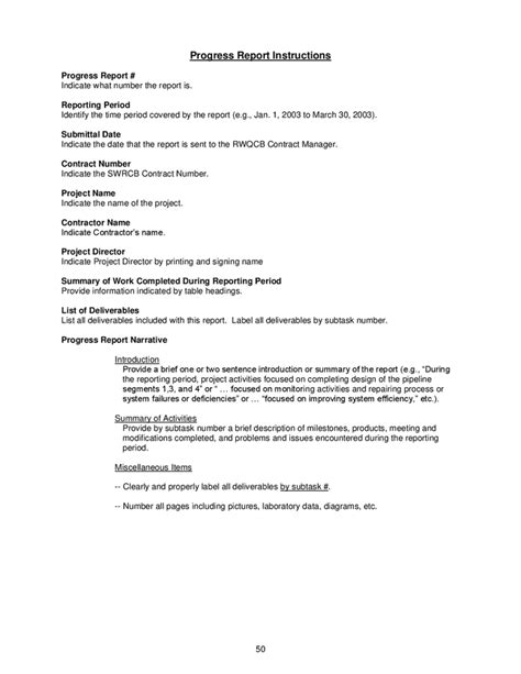 Progress Report Template In Word And Pdf Formats Page 2 Of 2