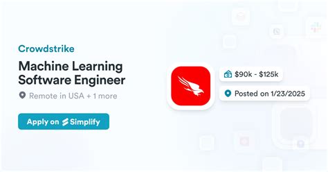 Machine Learning Software Engineer Crowdstrike Simplify Jobs