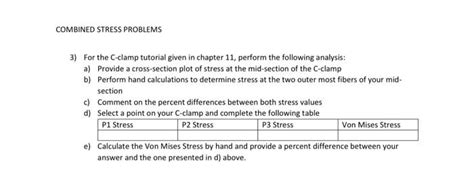 Solved For The C Clamp Tutorial Given In Chapter Chegg