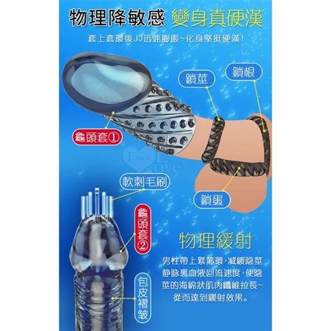 【送270ml潤滑液】取悅 ‧ 金剛龜頭套環五件套裝 顆粒刺激毛刷挑逗降敏緩射（透明） 秋香情趣用品 飛機杯 跳蛋專賣商城 R20