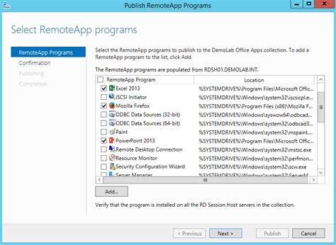 Collections Publishing Remoteapp Programs And Session Desktops On Rds