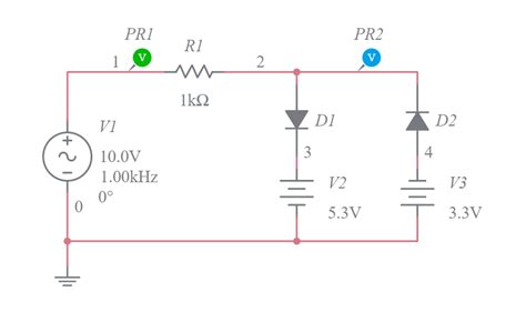 Clipping Circuit Multisim Live